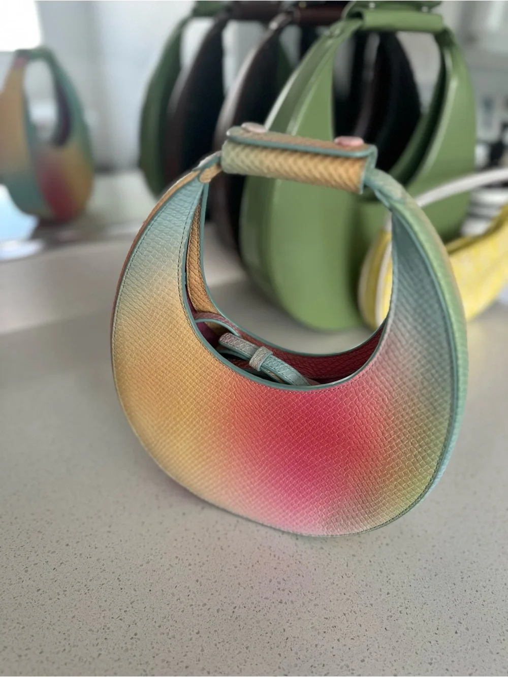 STAUD | Bags | Staud Rainbow Gradient Moon Bag | Poshmark